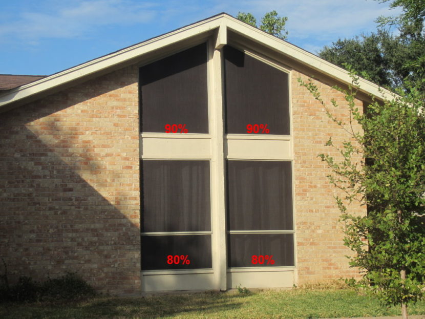 80% Solar Screens shade examples. Thorough descriptions and pictures.