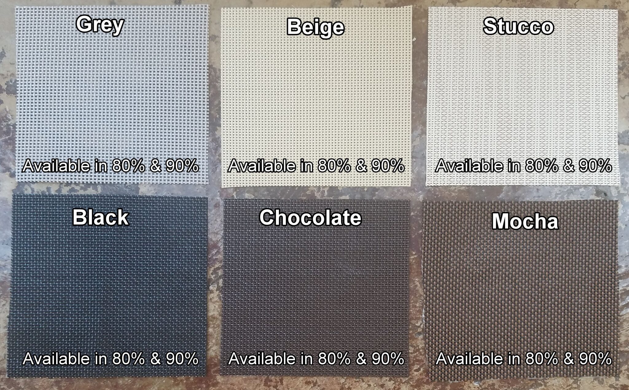 Solar screen fabric colors, -which are best. What fabric color works best?